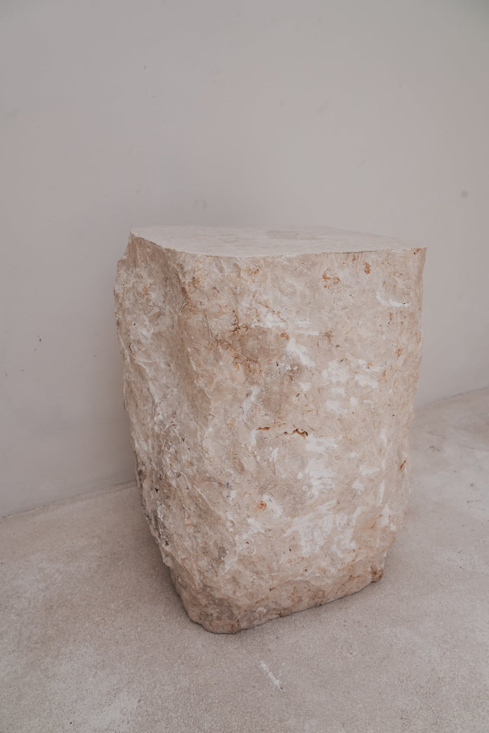 THE RAW STONE STOOL/TABLE | Side Table Raw Marble | By Black Salt Co
