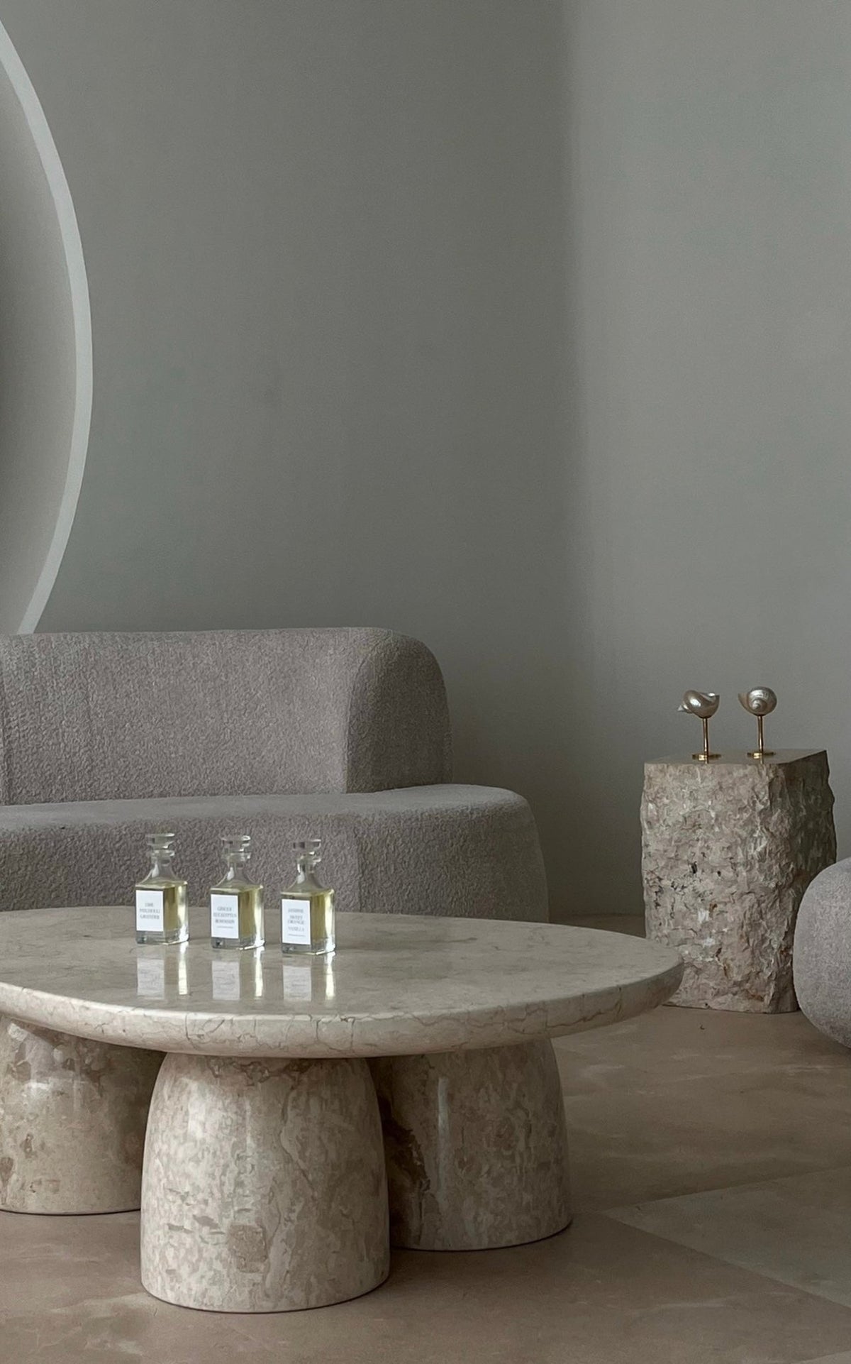 THE RAW STONE STOOL/TABLE | Side Table Raw Marble | By Black Salt Co